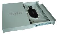 China 12 Cores Metal Slidable FTTH Fiber Optic Terminal Box Patch Panel Cold Roll Steel for sale