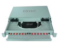 China 12 Cores Metal Slidable FTTH Fiber Optic Terminal Box Patch Panel Cold Roll Steel for sale