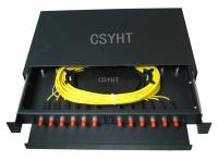 China 12 Cores Metal Slidable FTTH Fiber Optic Terminal Box Patch Panel Cold Roll Steel for sale