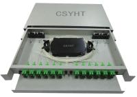 China 1u 24 Cores Fixed FTTH Fiber Optic Terminal Box 19 Inch Rack Mounted Patch Panel for sale