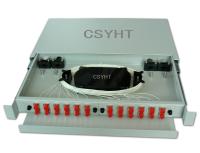 China 1u 24 Cores Fixed FTTH Fiber Optic Terminal Box 19 Inch Rack Mounted Patch Panel for sale