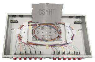 China Cold Roll Steel Fixed Type Fiber Optic Termination Panel 1U 24 Fibers ABS Plastic for sale