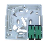 China FTTH 2 Ports ABS Plastic Optical Network Terminal Box Face Plate Panel / Wall Socket for sale