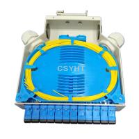 China DIN Rail Mounted Fiber Optic Connection Box Aluminum 4 Ports 12 SC Simplex for sale