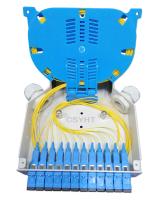 China DIN Rail Mounted Fiber Optic Connection Box Aluminum 4 Ports 12 SC Simplex for sale