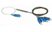 China SC Connector Fiber Optic Splitter PLC 1X8 Steel Tube Type 1 Year Warranty for sale