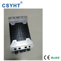 China Plastic 48F Fiber Optic Closure Distribution Box Black Color Horizantal Type for sale