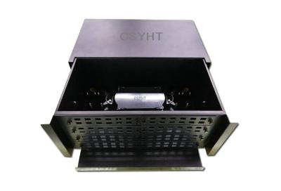 China Cold Roll Steel Fiber Optic Cable Joint Box 19'' Rack Mounted For Easy Cable Management for sale