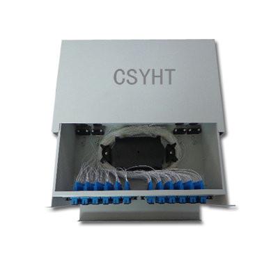 China 4U 19 Inch FTTH Fiber Optic Terminal Boxs 144 Fibers Slidable Patch Panel Light Weight for sale