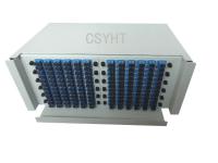 China 4U 19 Inch FTTH Fiber Optic Terminal Boxs 144 Fibers Slidable Patch Panel Light Weight for sale