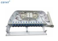 China 19'' Fiber Optic Patch Panel Rotary Rack Mounted 24 Port ODF SC FC LC ST Adapter for sale
