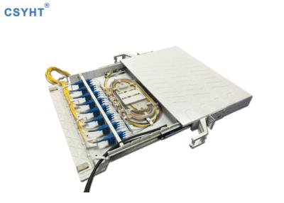 China 96FO 19 Inch Fiber Optic Patch Panel ABS Plastic Slidable for sale