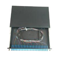 China 12-24 Core FTTH Fiber Optic Cable Termination Patch Panel SC/FC/ST/LC Rack Mount for sale