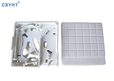 China SC FTTH Fiber Optic Terminal Box  Fiber Optic Outlet Wall Socket 2 Cores White Color for sale