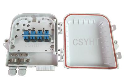 China Rainfall Resistant Fiber Optic Cable Junction Box 12 Ports ABS Plastic With Splitter for sale