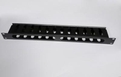 China Metal Fiber Optica Cable Management Patch Panel 1U 19 Inch Rack Mount 12 Port for sale