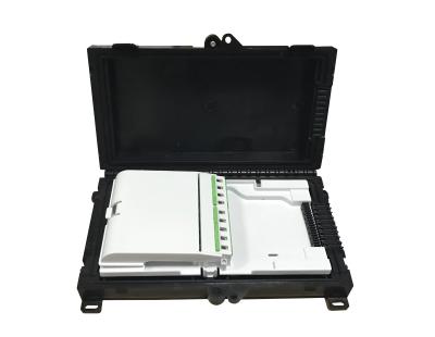 China Compact Type FTTH Fiber Optic Terminal Box 1X8 PLC Splitter Type ABS Material for sale