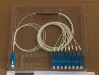 China 1x64 Steel Tube Plc Optical Splitter IN/OUT 0.9mm G657A1 1m Pigtail With SC UPC/APC Connector for sale
