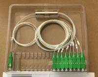 China CATV 0.9mm Fiber Optic PLC Splitter With LC ST FC Connector for sale