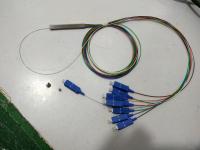 China 1x64 Steel Tube Plc Optical Splitter IN/OUT 0.9mm G657A1 1m Pigtail With SC UPC/APC Connector for sale