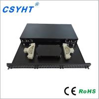 China 1U 19 Inch Rack Mount Fiber Optic Patch Panel ODF FDU Fiber Terminal LIU 24 Cores Per Tray for sale