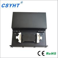 China 1U 19 Inch Rack Mount Fiber Optic Patch Panel ODF FDU Fiber Terminal LIU 24 Cores Per Tray for sale
