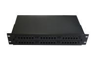China 1U 19 Inch Rack Mount Fiber Optic Patch Panel ODF FDU Fiber Terminal LIU 24 Cores Per Tray for sale