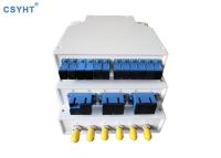 China Din Rail Mounted  FTTH Fiber Optic Terminal Box 6 12 Port With Duplex LC SC ST Adapter for sale