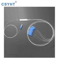 China Mini Steel Tube Type Fiber Optic PLC Splitter 0.9mm With LC ST FC Connector for sale