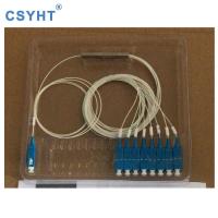 China Mini Steel Tube Type Fiber Optic PLC Splitter 0.9mm With LC ST FC Connector for sale