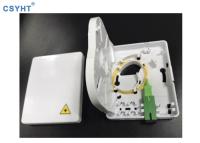 China 2 Ports ABS FTTH Fiber Optic Terminal Box Optic Face Plate Wall Socket For FTTH GPON for sale