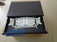 China Drawer Type Sliding Type FTTH Fiber Optic Patch Panel 1U 19'' Rack Mount 24 Ports for sale
