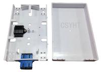 China Indoor Wall Mounted FTTH Fiber Optic Terminal Box 2 Core Mini Abs Material White Color for sale