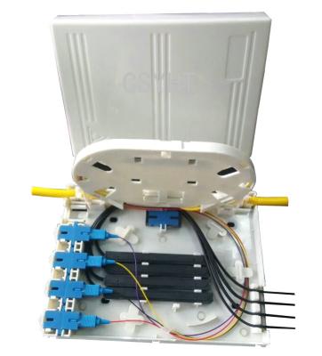 China ABS Plastic FTTH Fiber Optic Terminal Box 4 Cores Indoor Wall Mounted Durable for sale