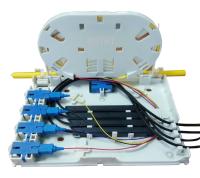 China ABS Plastic FTTH Fiber Optic Terminal Box 4 Cores Indoor Wall Mounted Durable for sale