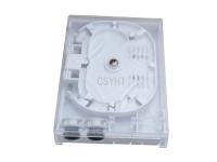 China Small Plastic Fiber Optic Termination Box 2 Port SC/UPC Simplex Wall Mounted for sale