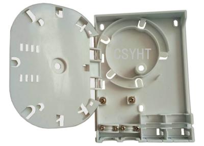 China Small Plastic Fiber Optic Termination Box 2 Port SC/UPC Simplex Wall Mounted for sale