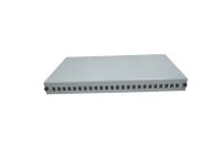 China Drawer Type Fiber Optic Patch Panel white Gray Color Fiber Optical Rack Enclsorue 19'' for sale