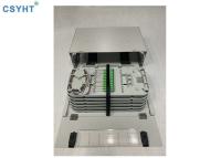 China PLC Spliter Fiber Optic Patch Panel 19'' Rackmount Splice Tray Sliding Type for sale