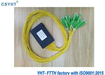 China Environmental Stable Fiber Optic Audio Cable Splitter 1X32 SC/APC PLC 55dB Directivity for sale