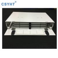 China Cold Roll Steel Fiber Optic Patch Panel 19 Inch 2U 48 Fibers For Ftth Project for sale