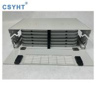 China Metal Pull - Out Tray Fiber Optic Patch Panel Slidable 19 Inch 3U 72 Fibers Drawer Type for sale