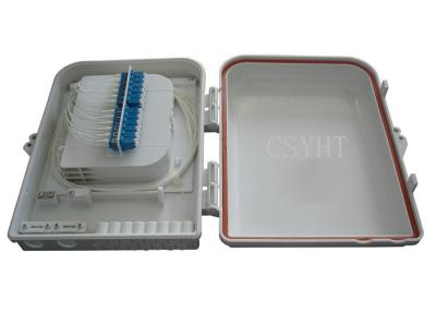 China 16 Ftth Drops Optical Network Terminal Box IP66 ABS Plastic 6 Fiber Per Tray for sale