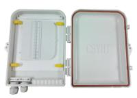 China FTTH Drops Fiber Optic Terminal Box 12-24 Cores High Impact Plastic Material for sale