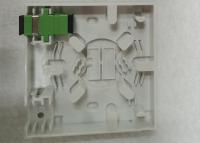 China FTTH Fiber Optic Surface Box 2 SC Adapter Ports Faceplate Wall Socket / Outlet for sale