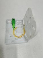 China Wall Mount 2 Ports FTTH MINI Box Fiber Optic Terminal Box Rosette Preloaded With SC/APC Adapters and Pigtails for sale