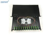 China 19 Inch 1U 24FO FDF Optic Fiber Distribution Frame With 12 SC Duplex Adapter Port for sale