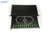 China 19 Inch 1U 24FO FDF Optic Fiber Distribution Frame With 12 SC Duplex Adapter Port for sale