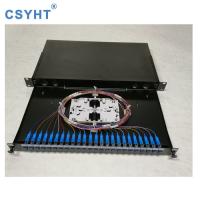 China Rack Mount Splicing Fiber Optic Patch Panel Termination Box 12-48 Core SC/FC/ST/LC for sale