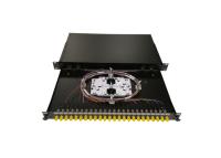 China ODF 24 SC SX Fiber Optic Patch Panel Cold Roll Steel Material Rack Mount Installation for sale